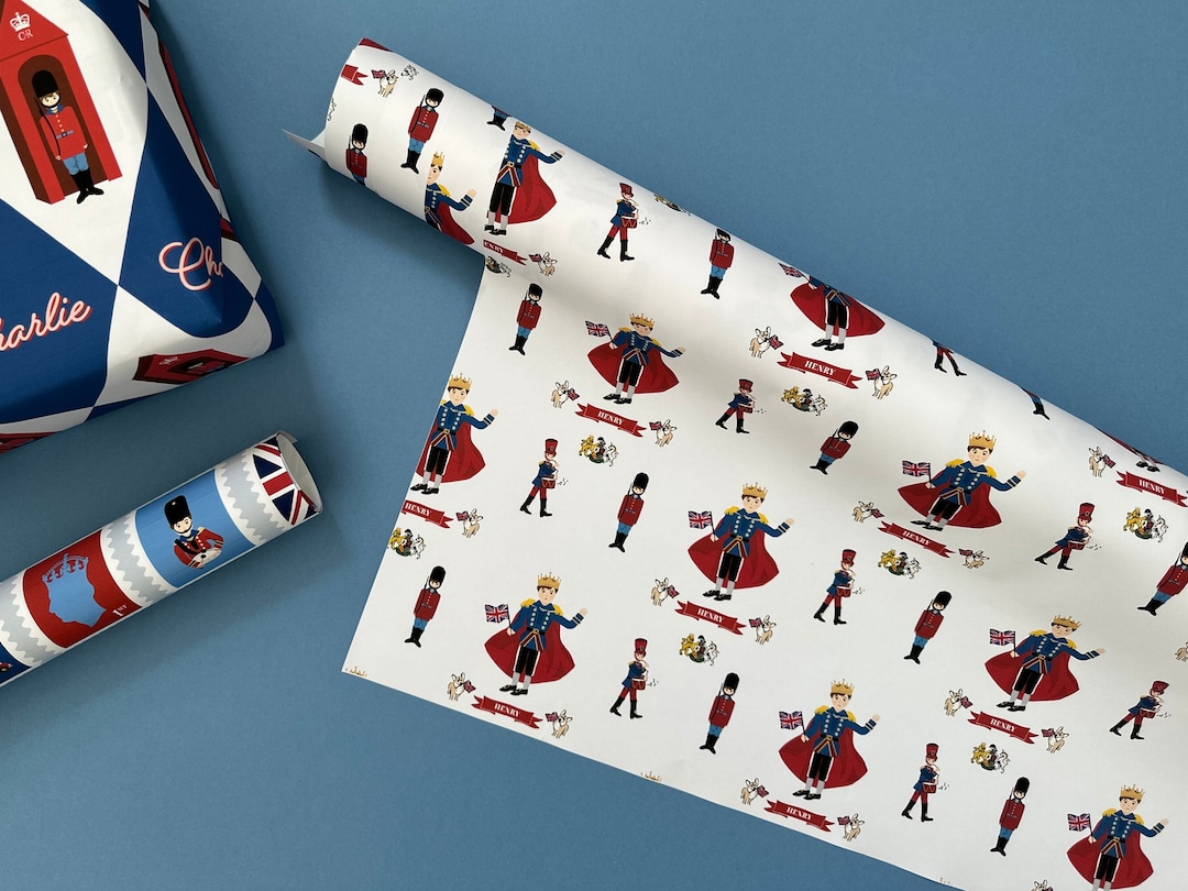 Personalised Birthday King Wrapping Paper Prince First Birthday Boy ...