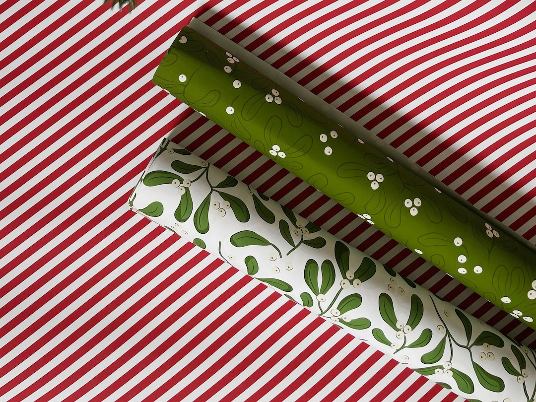 Christmas Mistletoe Luxury Wrapping Paper Gift Wrap Xmas Minimal - Etsy UK