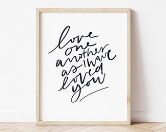 Hand Lettered Bible Verse Printable Wall Art Print Instant - Etsy