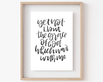 Hand Lettered Bible Verse Printable Wall Art Print Instant | Etsy