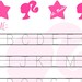 Barbie-themed Writing Practice Sheets - Etsy