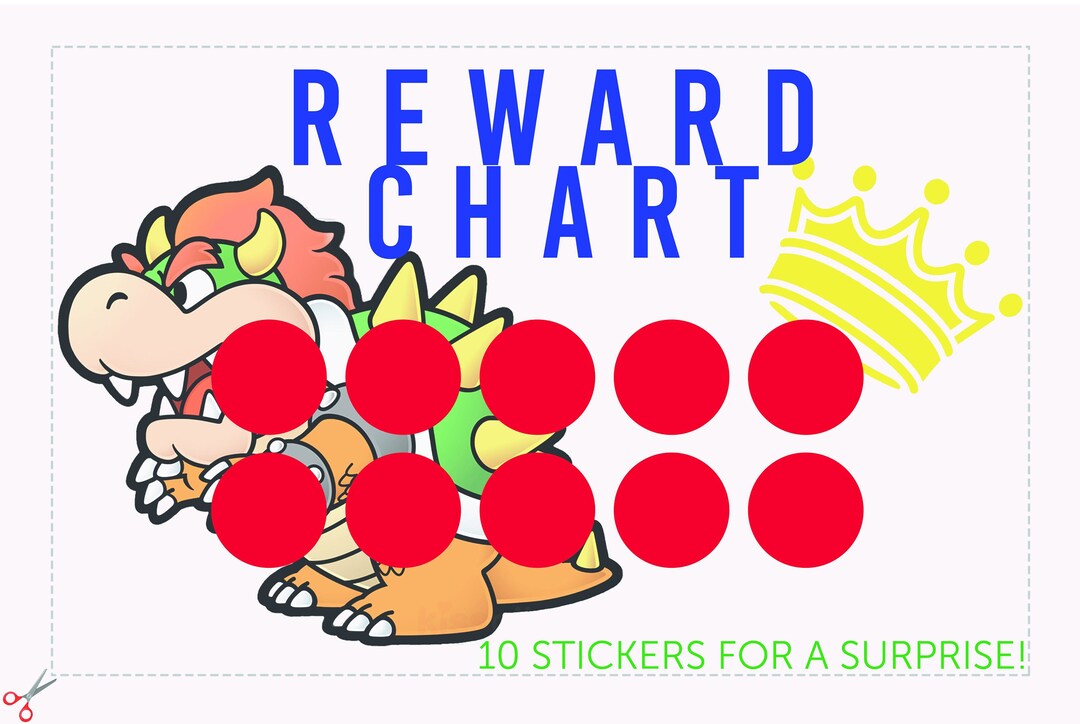 Bowser Themed Reward Chart - Etsy