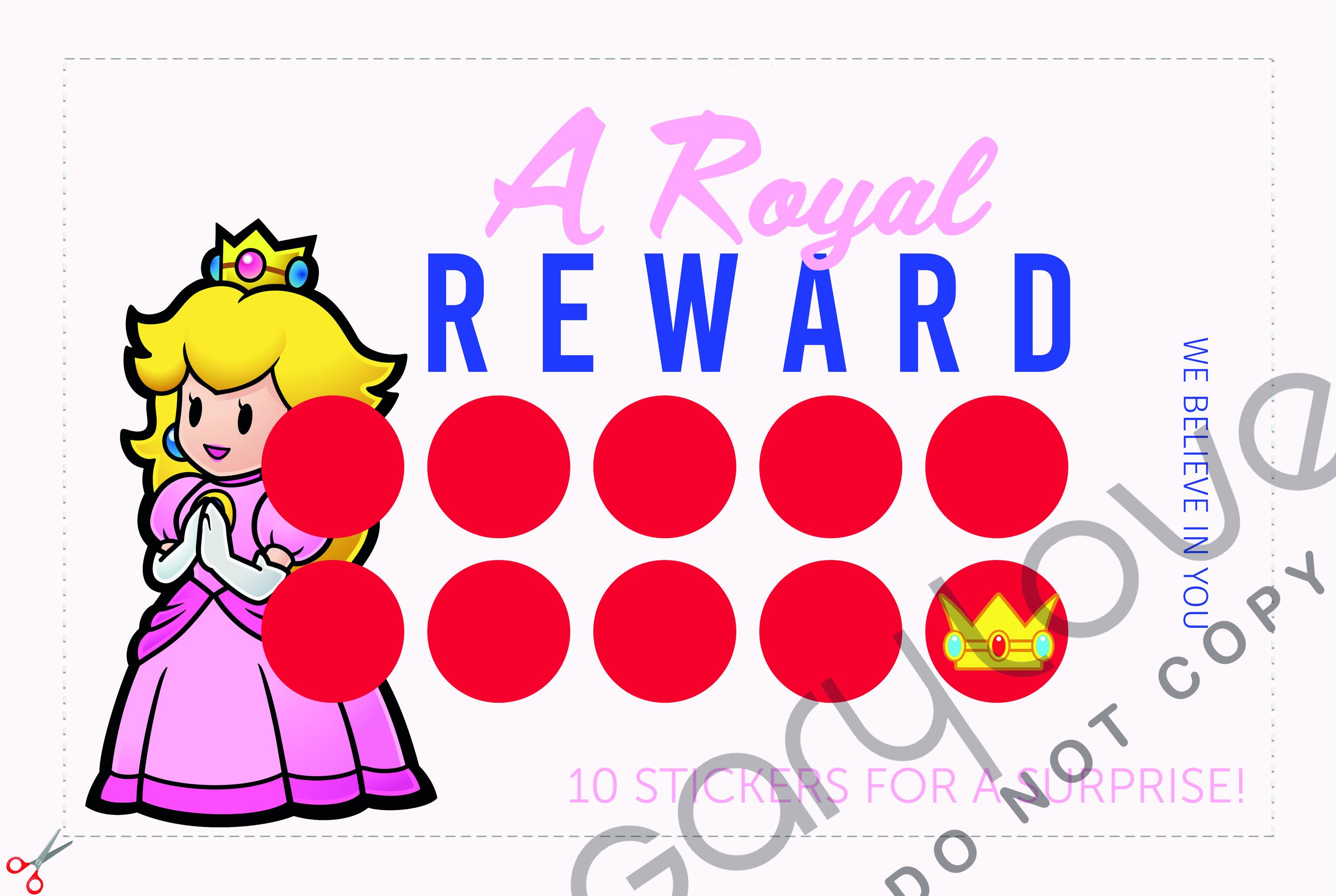 Princess Peach Themed Reward Chart - Etsy