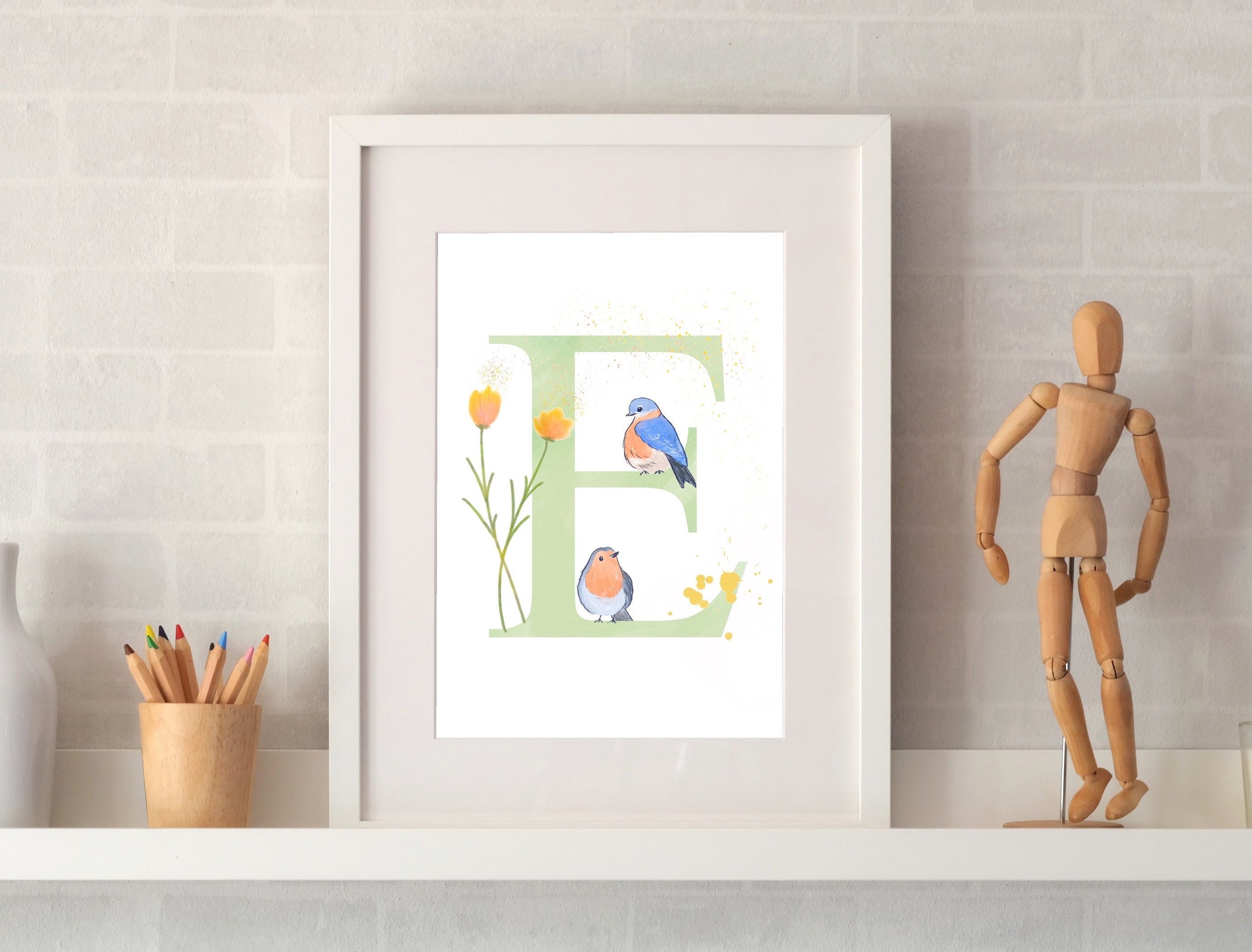 PRINTABLE WALL ART Letter E Alphabet Series Nursery Wall | Etsy