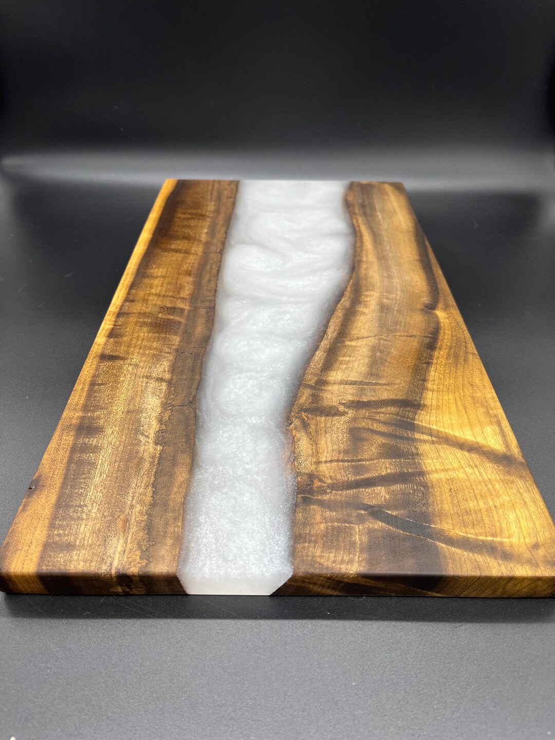 18”x10” Highly Figured Myrtle Wood Epoxy River Charcuterie Board! READY ...