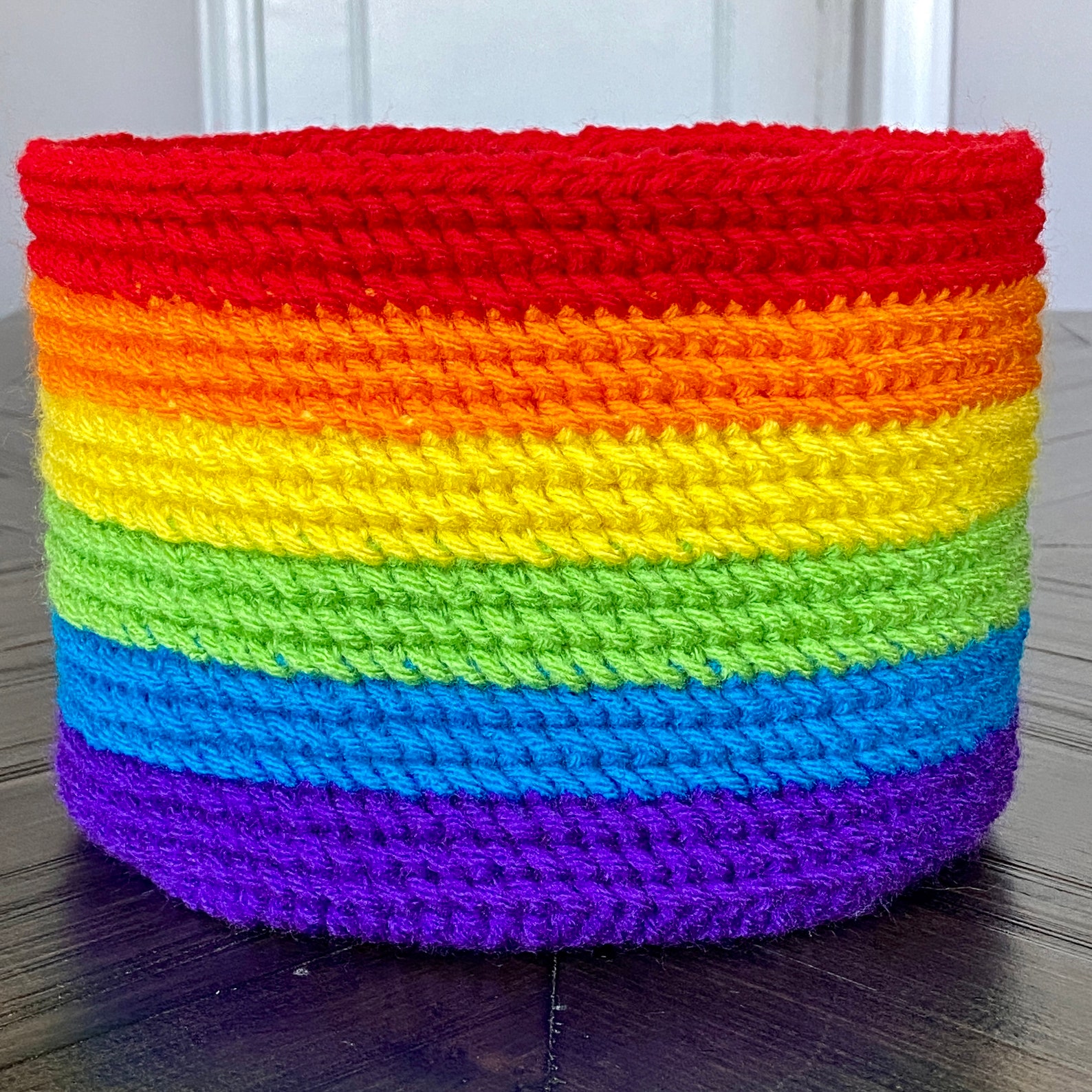 Multi Color Hand-woven Round Storage Basket Crochet Basket - Etsy UK