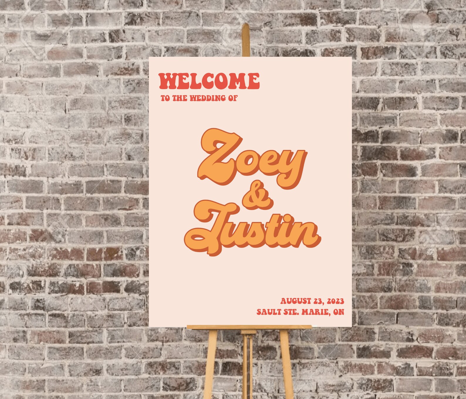 Plantilla de letrero de recepción de boda retro / Letrero de - Etsy México