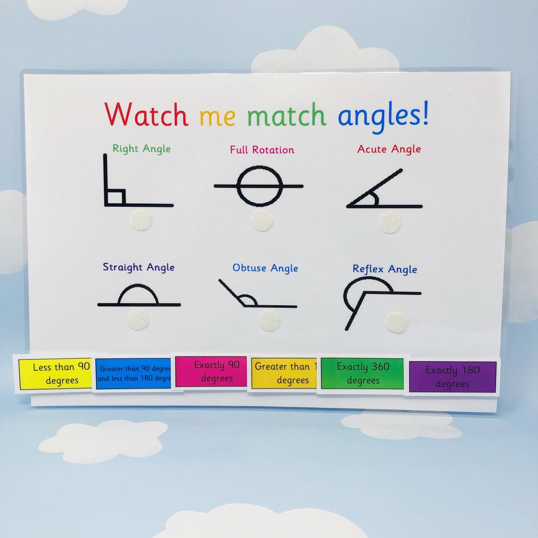 Angles Learning Sheet: KS2 Numeracy Matching Activity (printable PDF ...