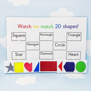 Shape Matching - Learning Sheet - 2D Shape Games - Learning Shapes ...