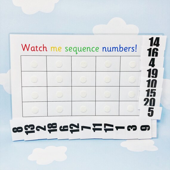 Number Matching to 20 Sequence Numbers Learn Numbers - Etsy