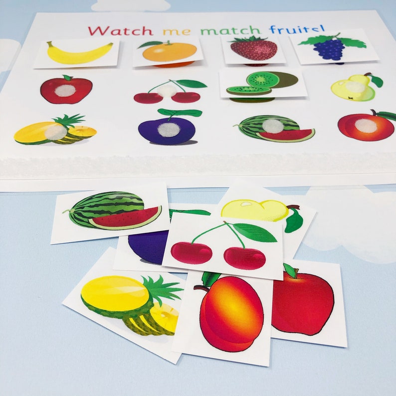 Fruits Learning Sheet - Busy Book Activities - Preschool Worksheet ...
