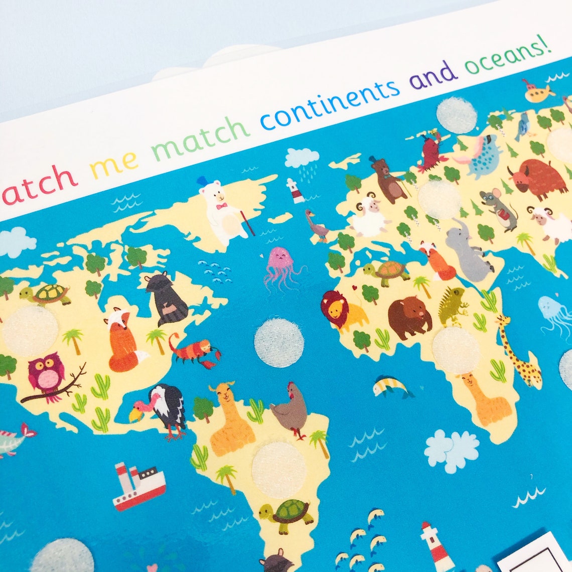 World Map - Continents and Oceans - Learning Sheet - Geography - KS1 ...