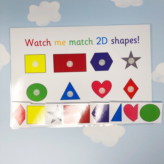 Shape Matching Learning Sheet 2D Shape Games Learning - Etsy