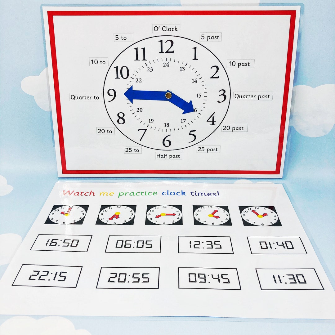 Teaching Clock - Learning Sheet - KS2 - Matching Activities - Learn to ...