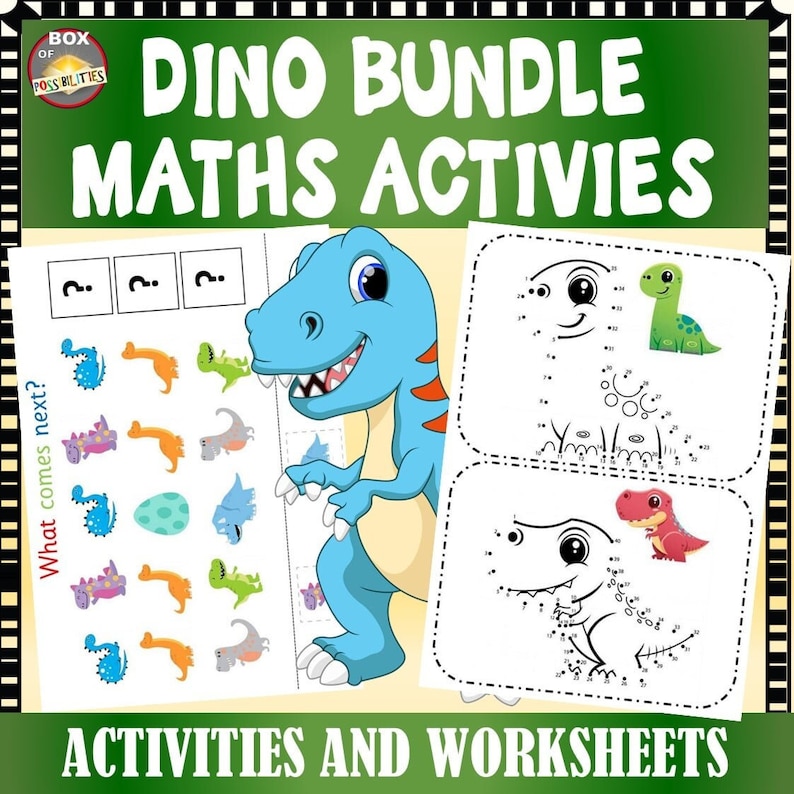 Nursery or Reception Dinosaur Bundle Maths Activities. - Etsy