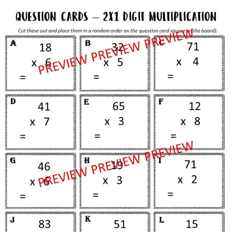 Multiplication Maths Board Game: Monster Battle! (one X One Digit & Two ...