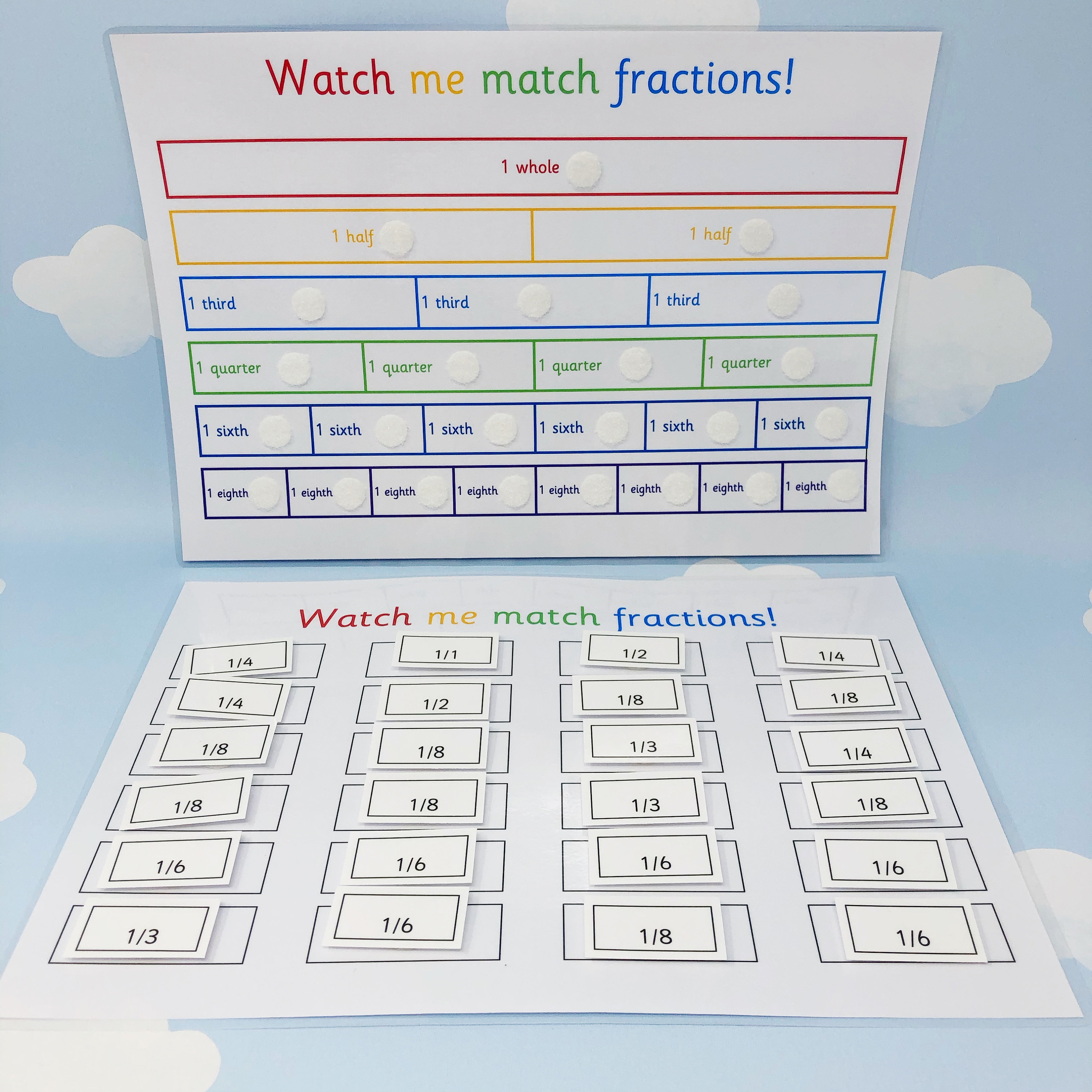Fractions Learning Sheet - KS2 - Matching Activities - Learning ...