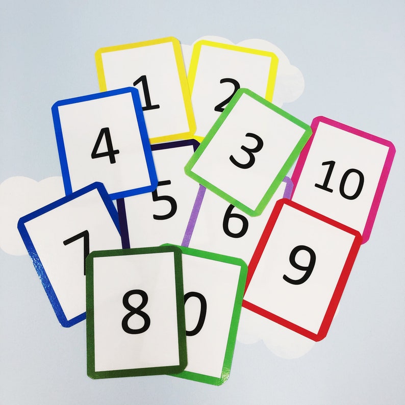 Number Flashcards - Printable Download - Learning Numbers - Starting ...