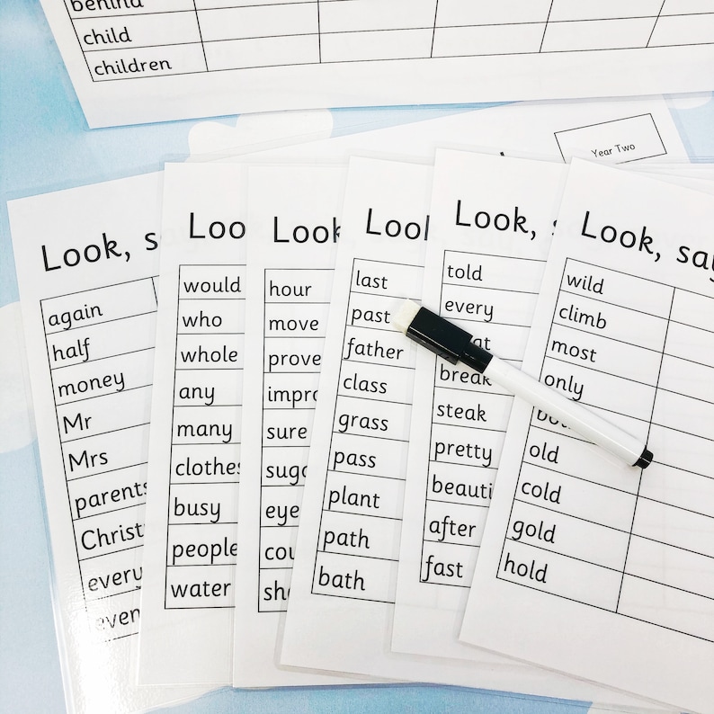 Year 2 Spellings - School Spellings - Common Exception Words - Spelling ...