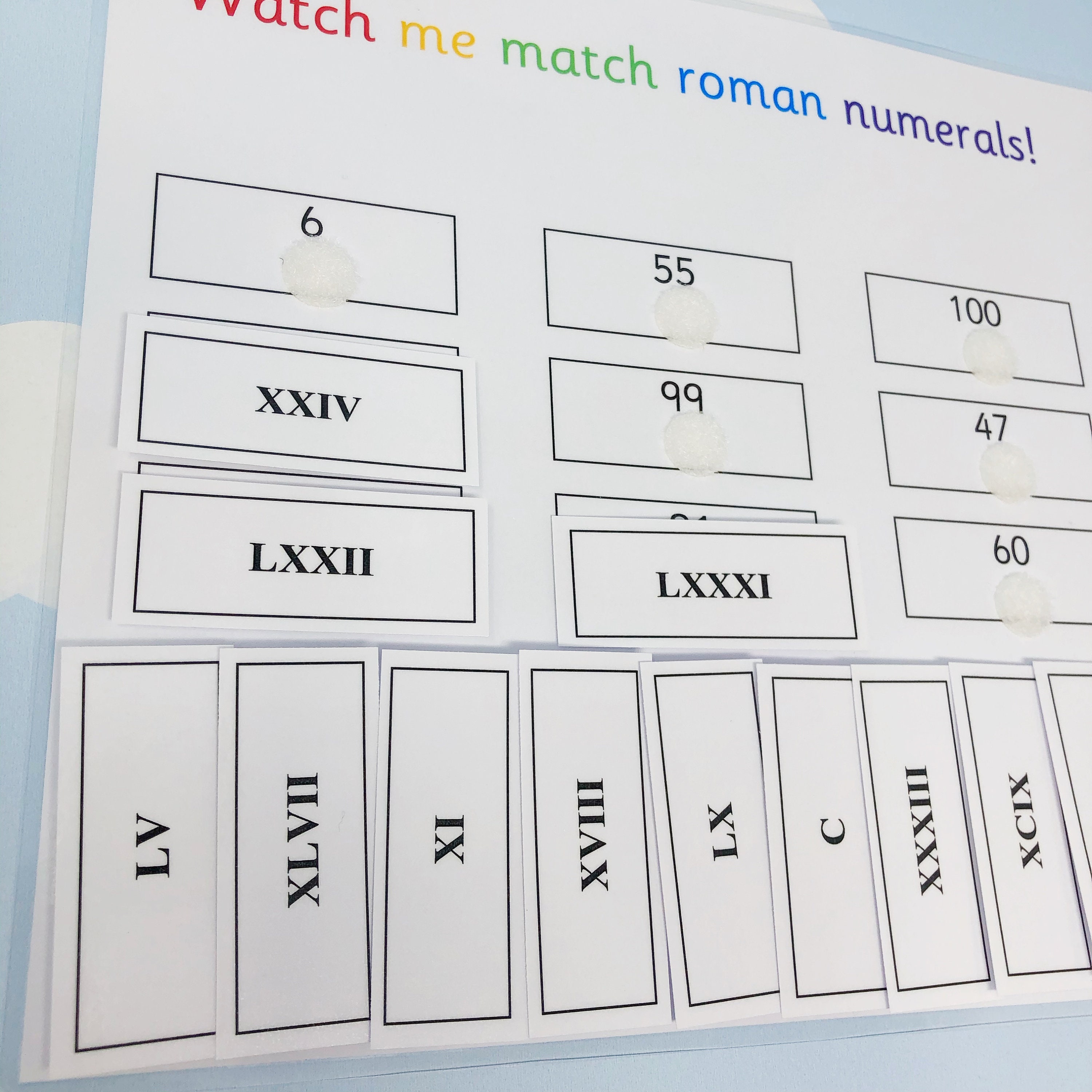 Roman Numerals to 100 - Learning Sheet - KS2 - Matching Activities ...