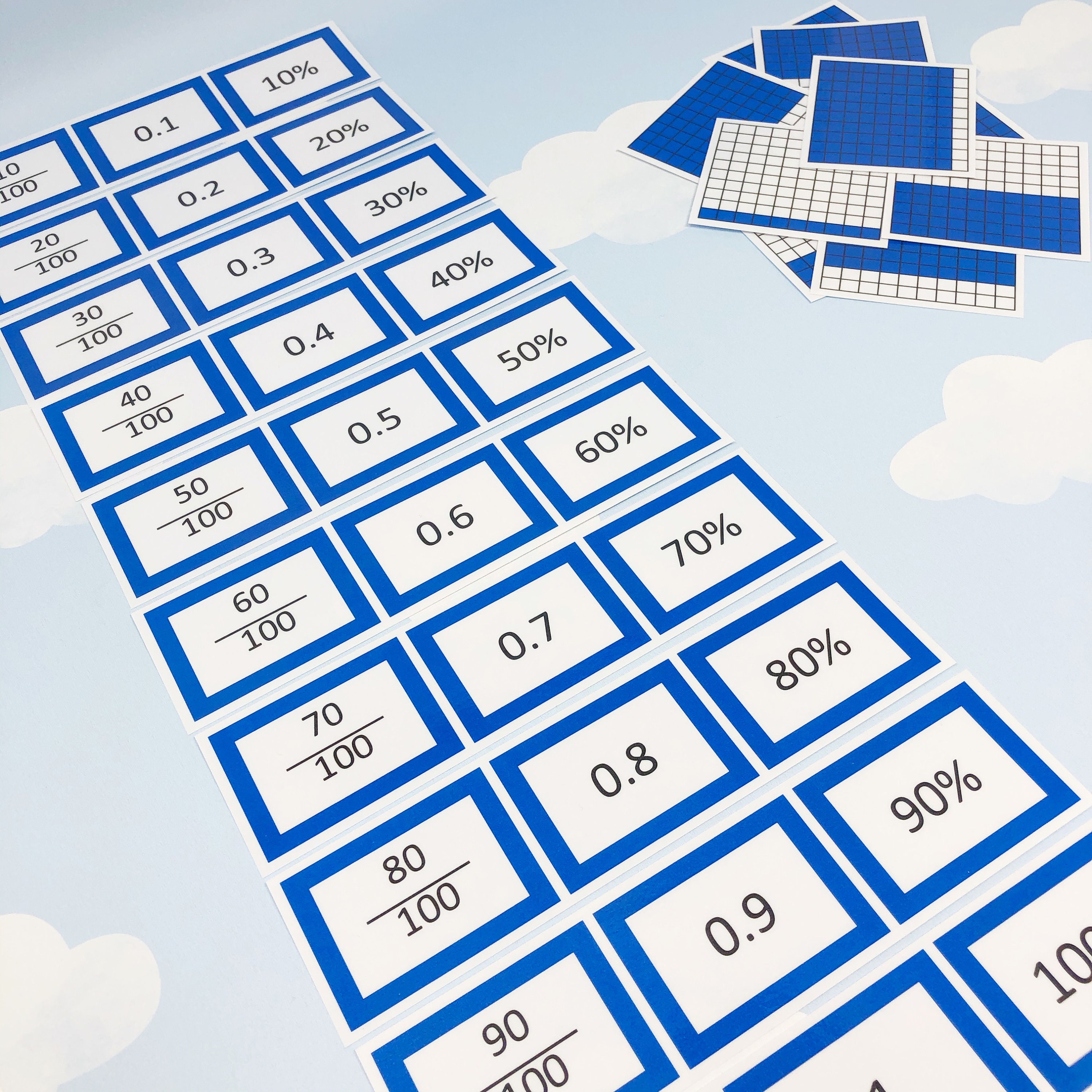 Fractions, Decimals and Percentages Flashcards - Key Stage 2 Flashcards ...