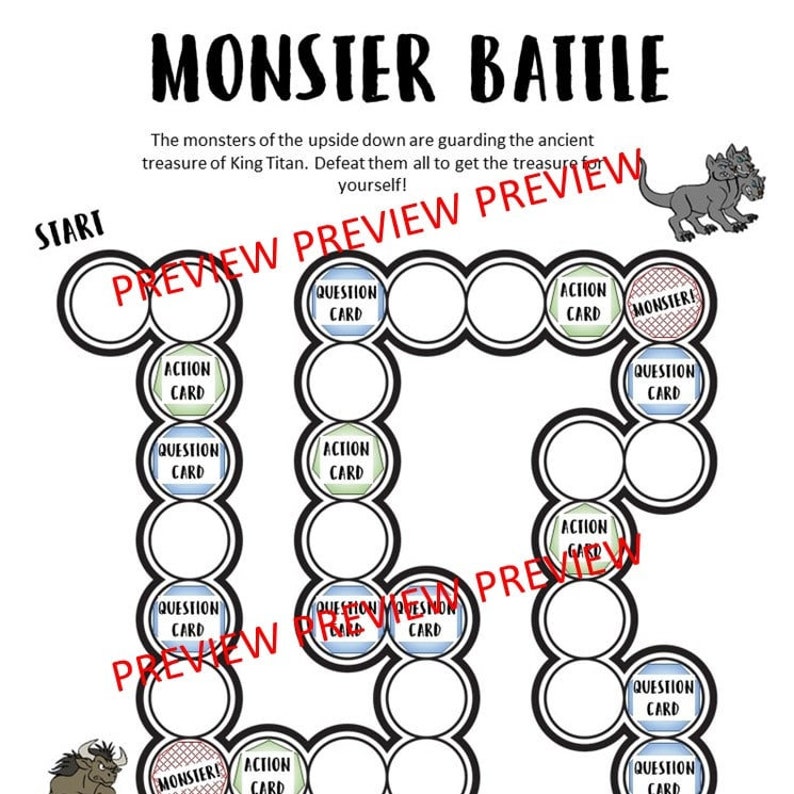 Multiplication Maths Board Game: Monster Battle! (one X One Digit & Two ...