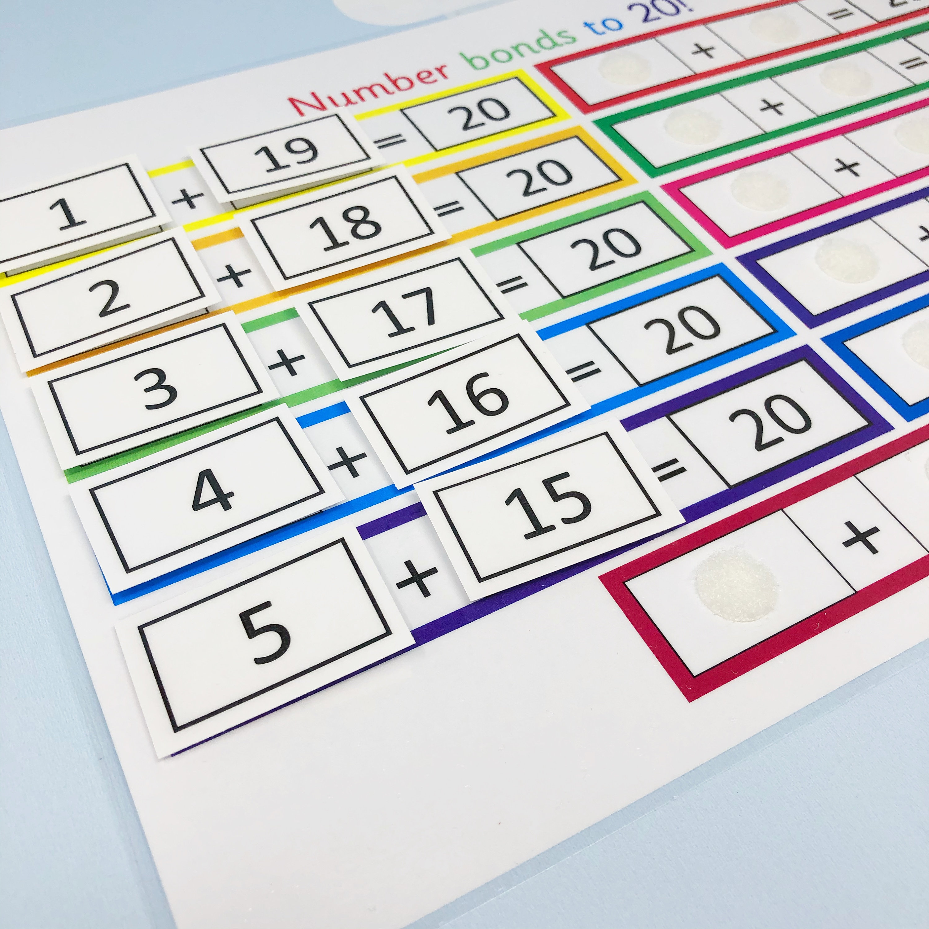 Number Bonds to 20 - Learning Sheet - Learn Numbers - KS1 - Number ...