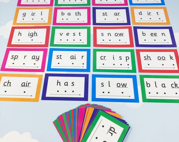 Phonics Flashcards Blending Words Reception Words KS1 Flashcards Speed ...