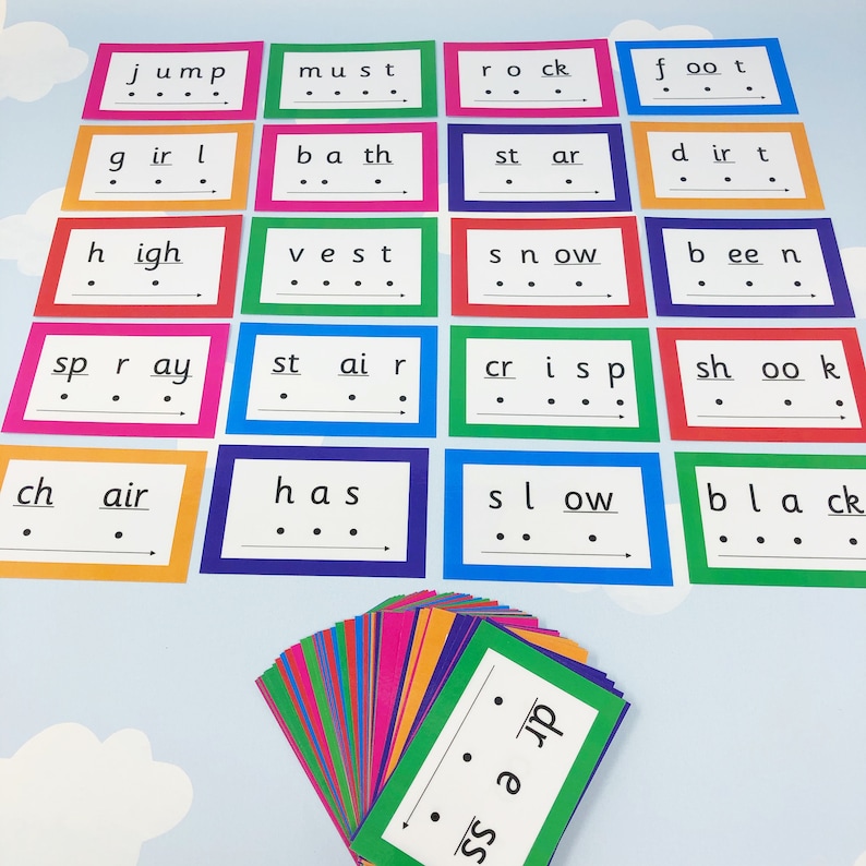 Phonics Flashcards - Blending Words - Reception Words - KS1 Flashcards ...