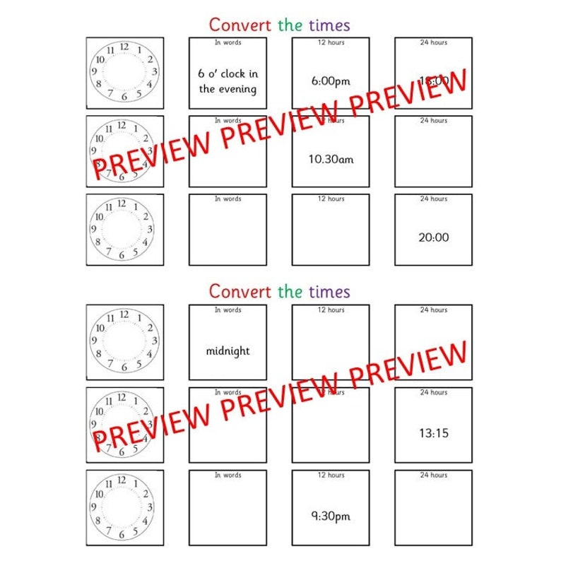 Telling the Time: Booklet and Clock Laminates. Years 1-3+ - Etsy