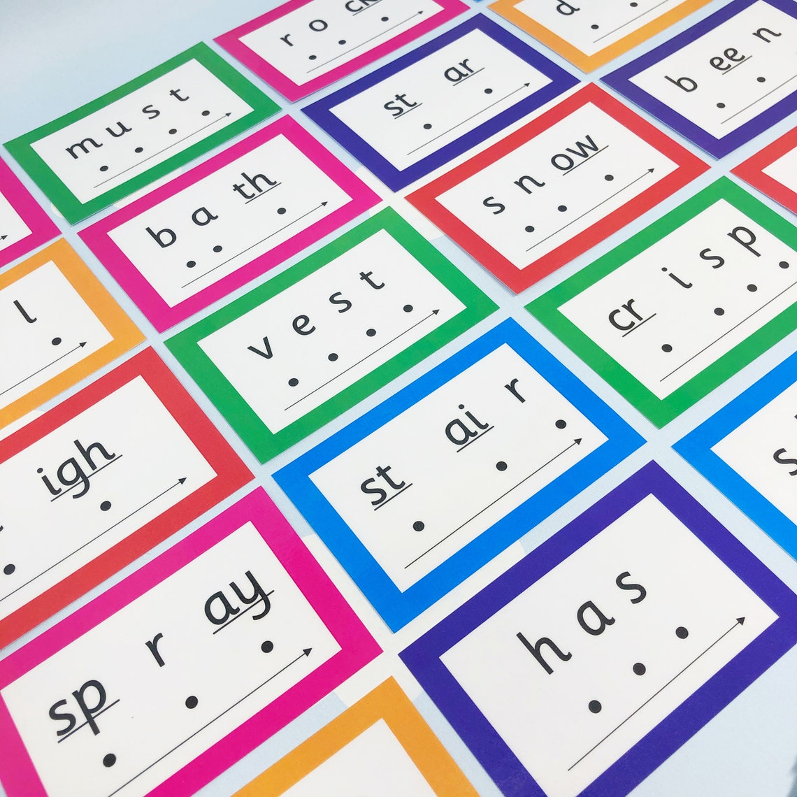 Phonics Flashcards Blending Words Reception Words KS1 - Etsy