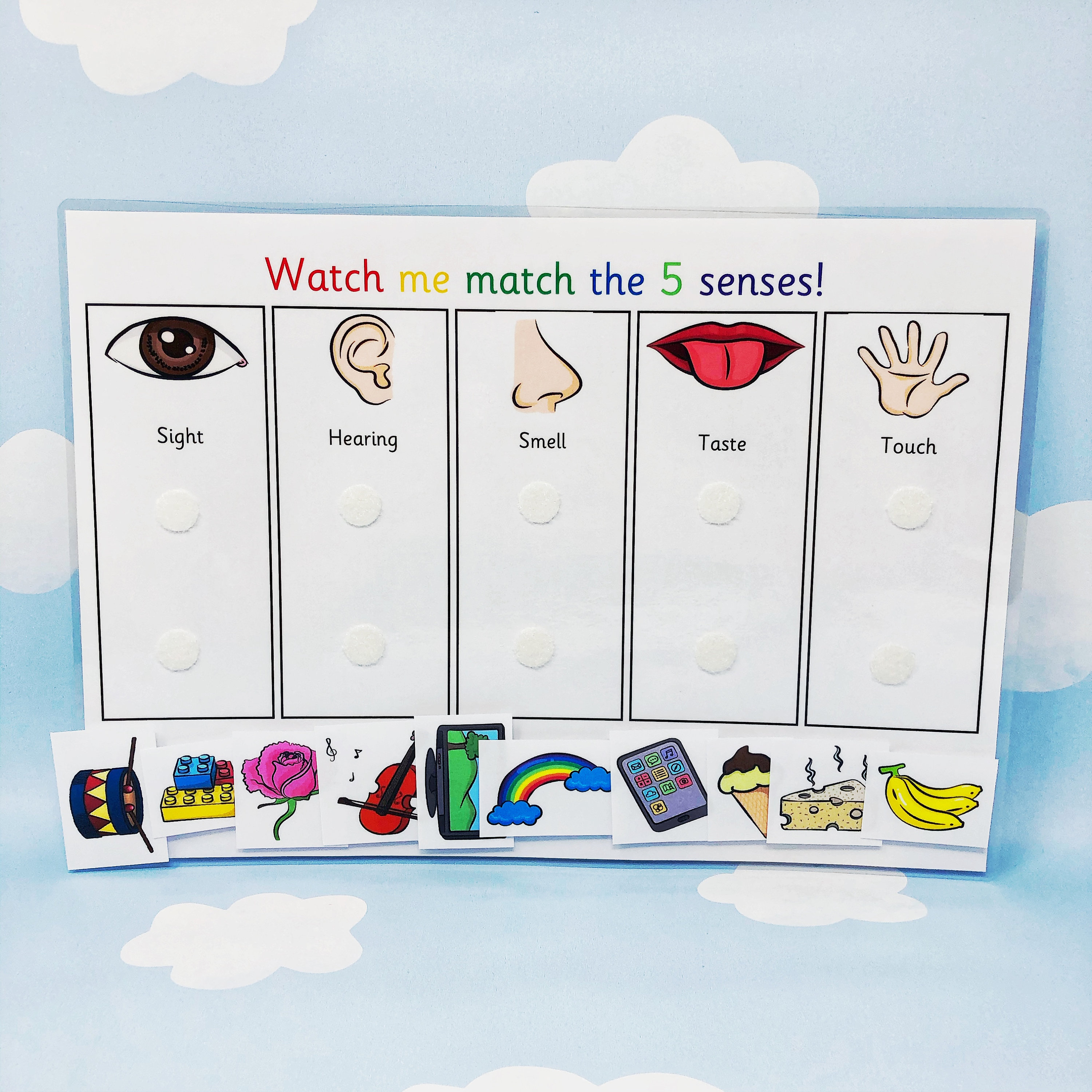 5 Senses - Learning Sheet - Matching Game - Science - Nature - Teaching ...