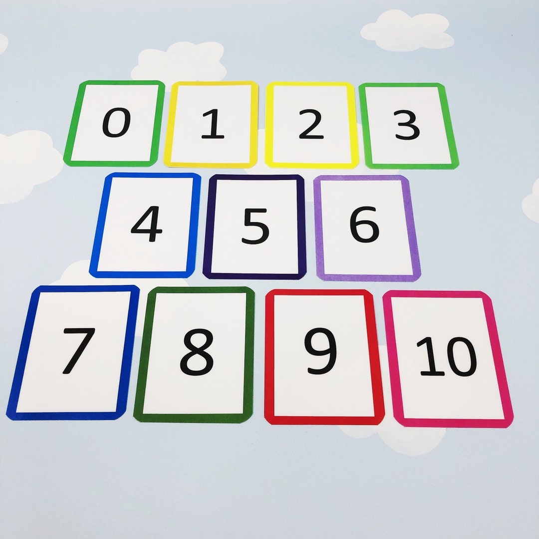 Number Flashcards - Printable Download - Learning Numbers - Starting ...