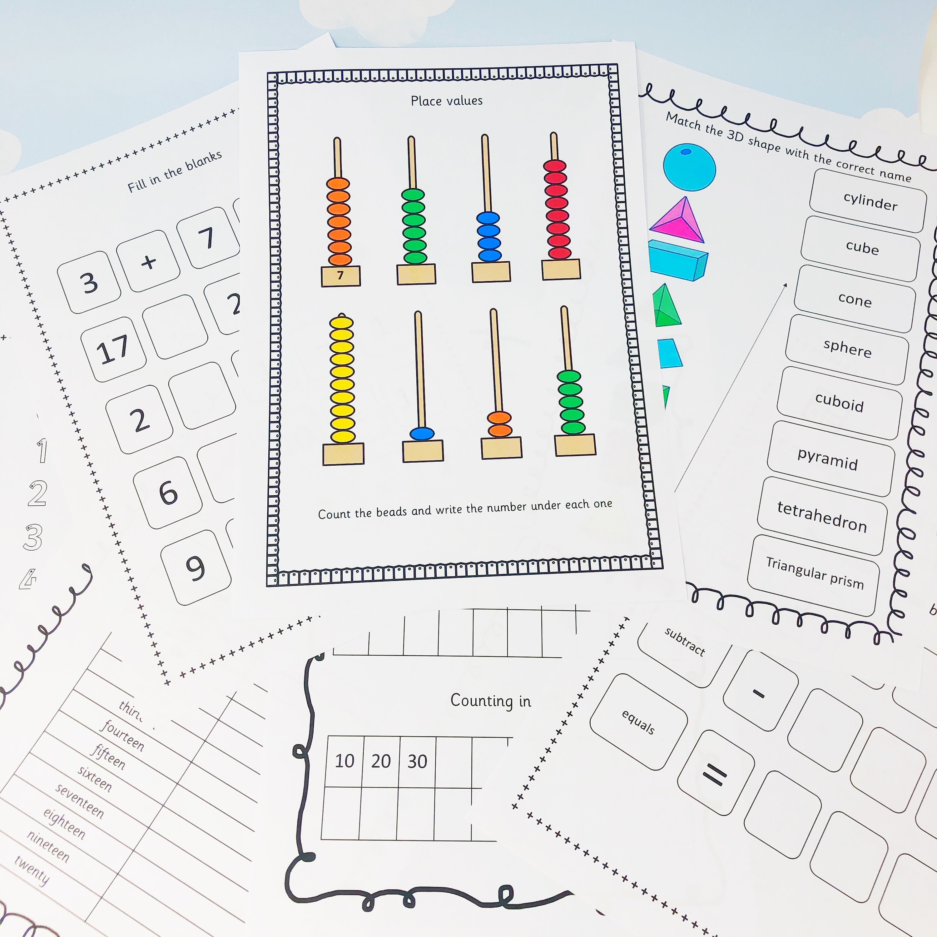 Year 1 Full Maths Curriculum - Printable Worksheets - Key Stage 1 Maths ...