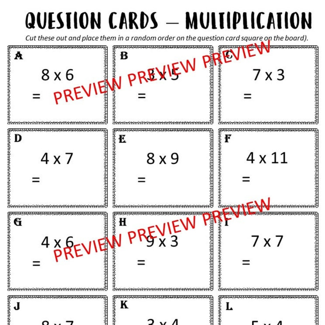 Multiplication Maths Board Game: Monster Battle! (one X One Digit & Two ...