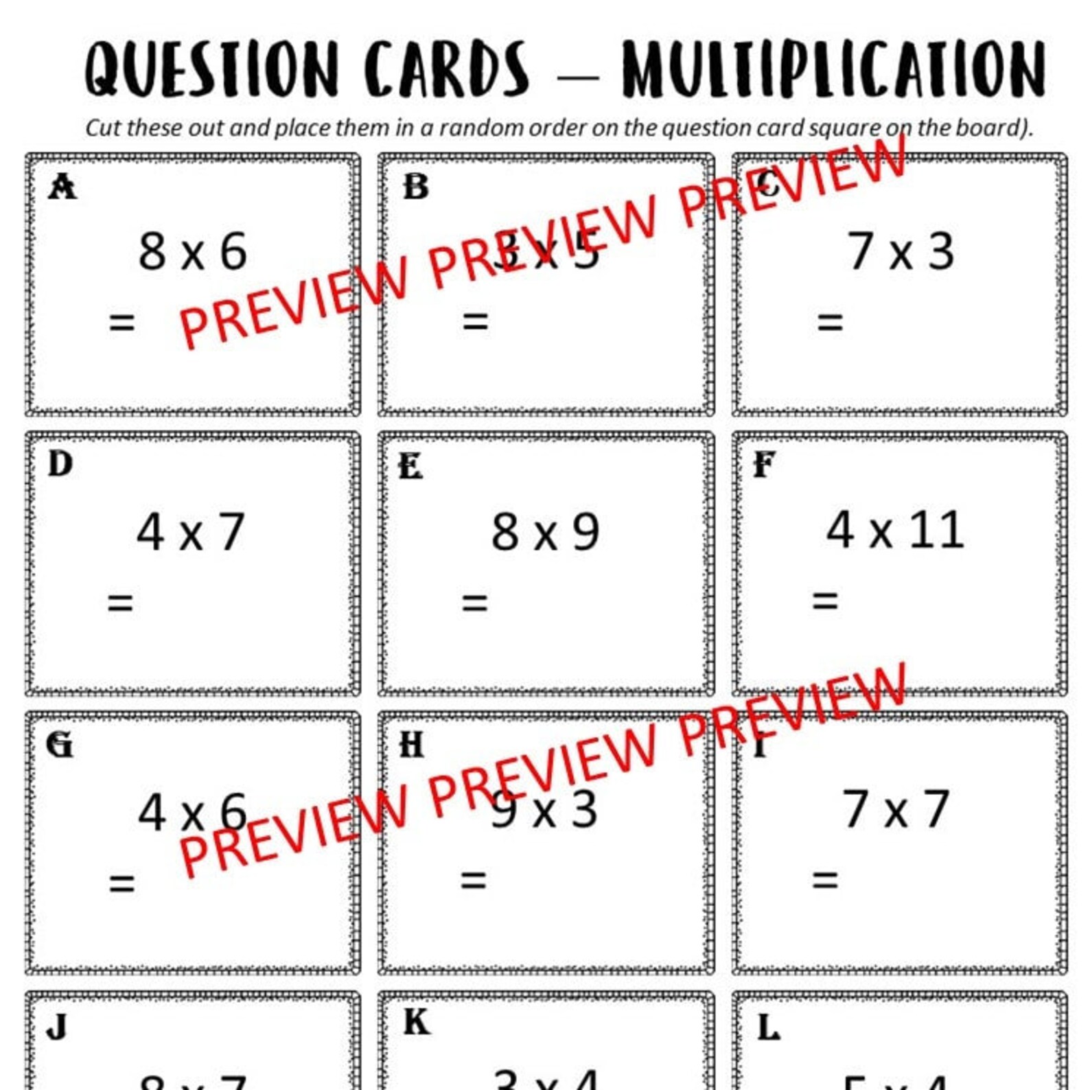 Multiplication Maths Board Game: Monster Battle! (one X One Digit & Two ...
