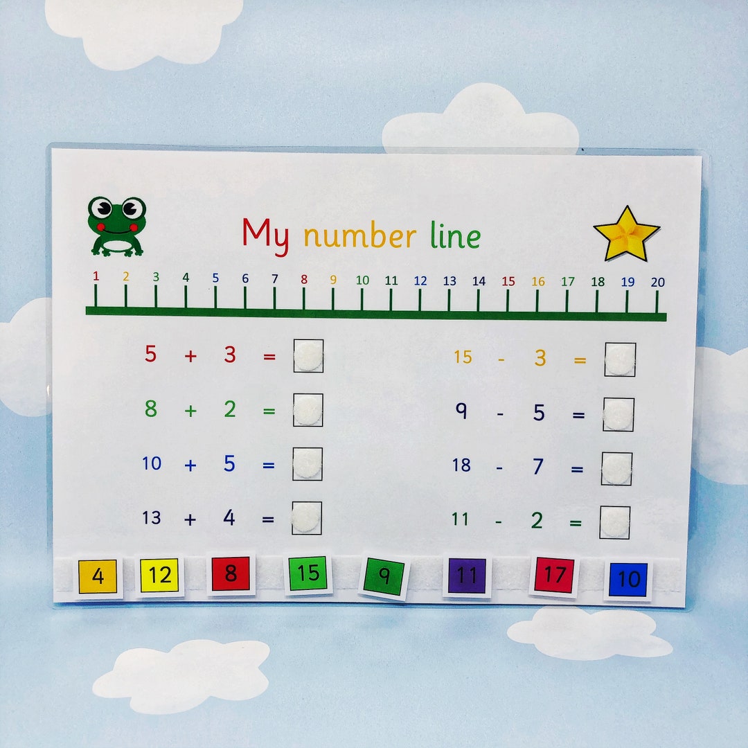 Number Line to 20 - Maths - Sums - Learning Sheet - KS1 - Year 1 ...