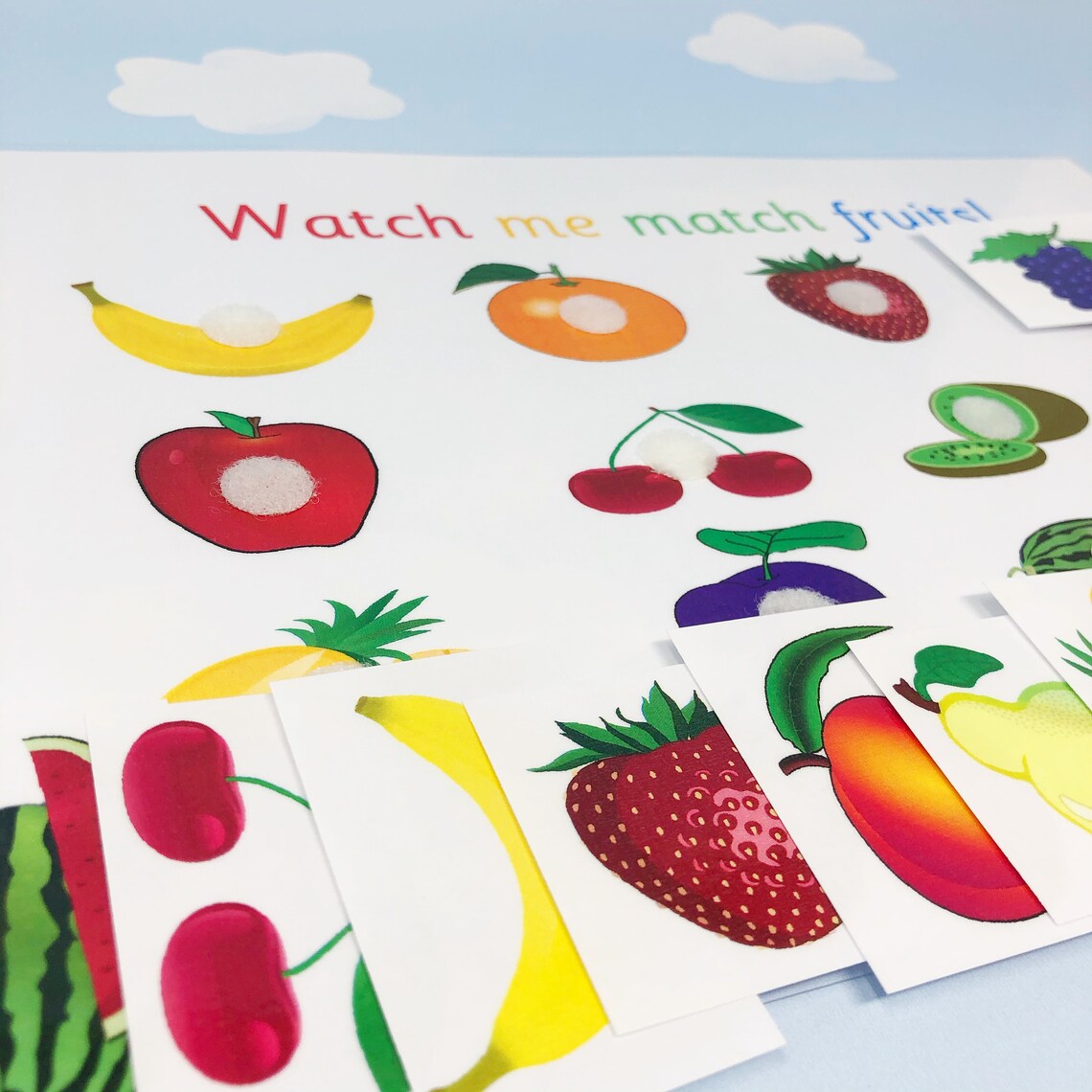 Fruits Learning Sheet Busy Book Activities Preschool Worksheet Toddler ...