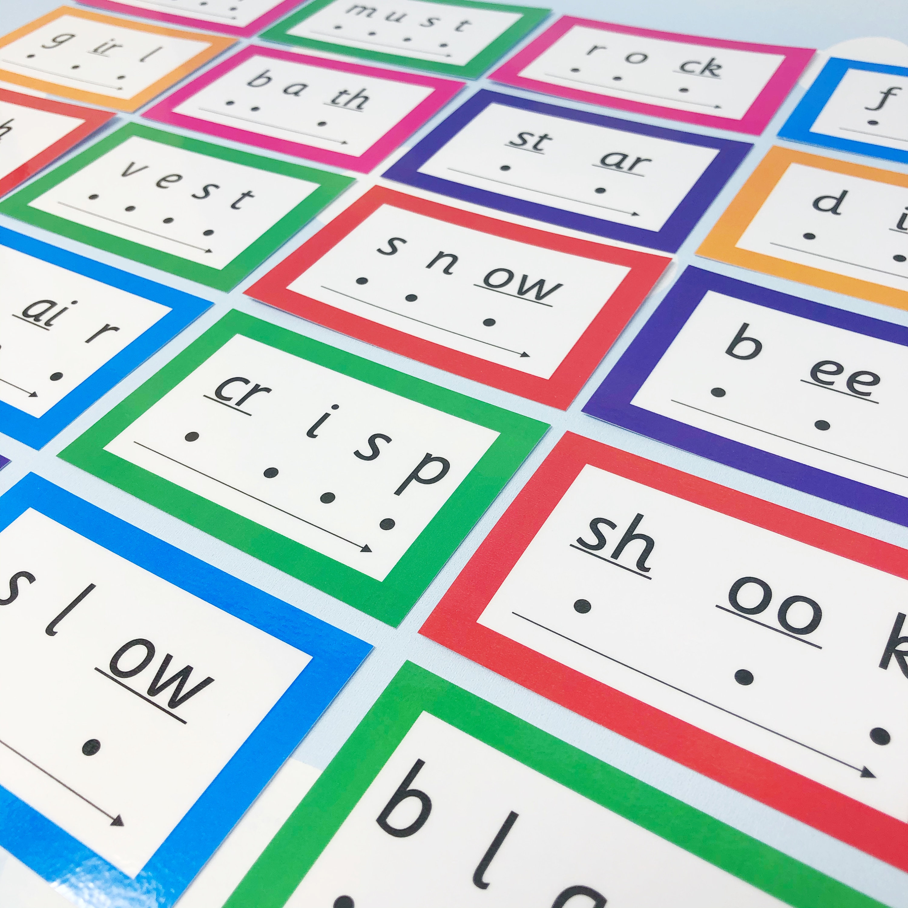 Phonics Flashcards - Blending Words - Reception Words - KS1 Flashcards ...