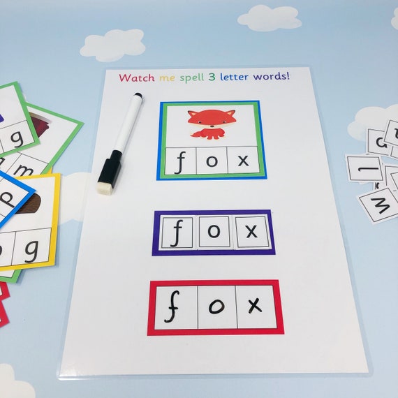 Spelling Set Phonics Learning Sheets Beginning Sounds - Etsy