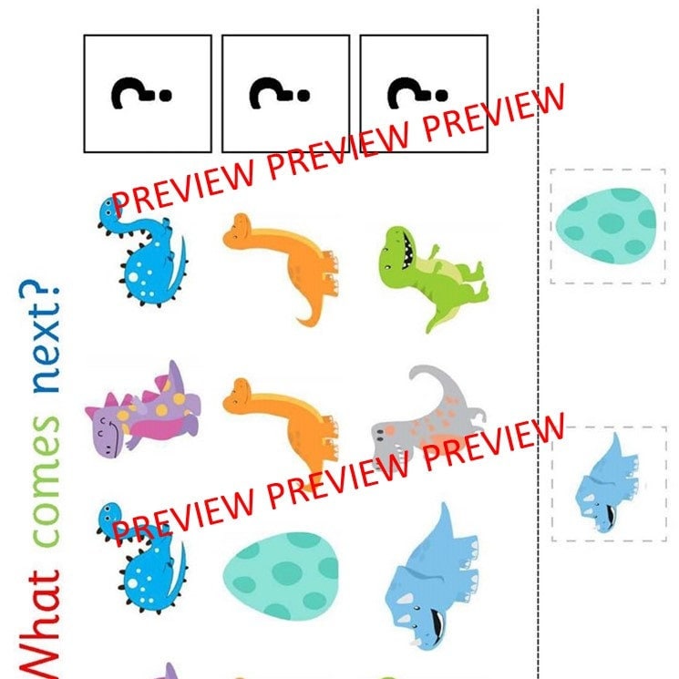 Nursery or Reception Dinosaur Bundle Maths Activities. - Etsy