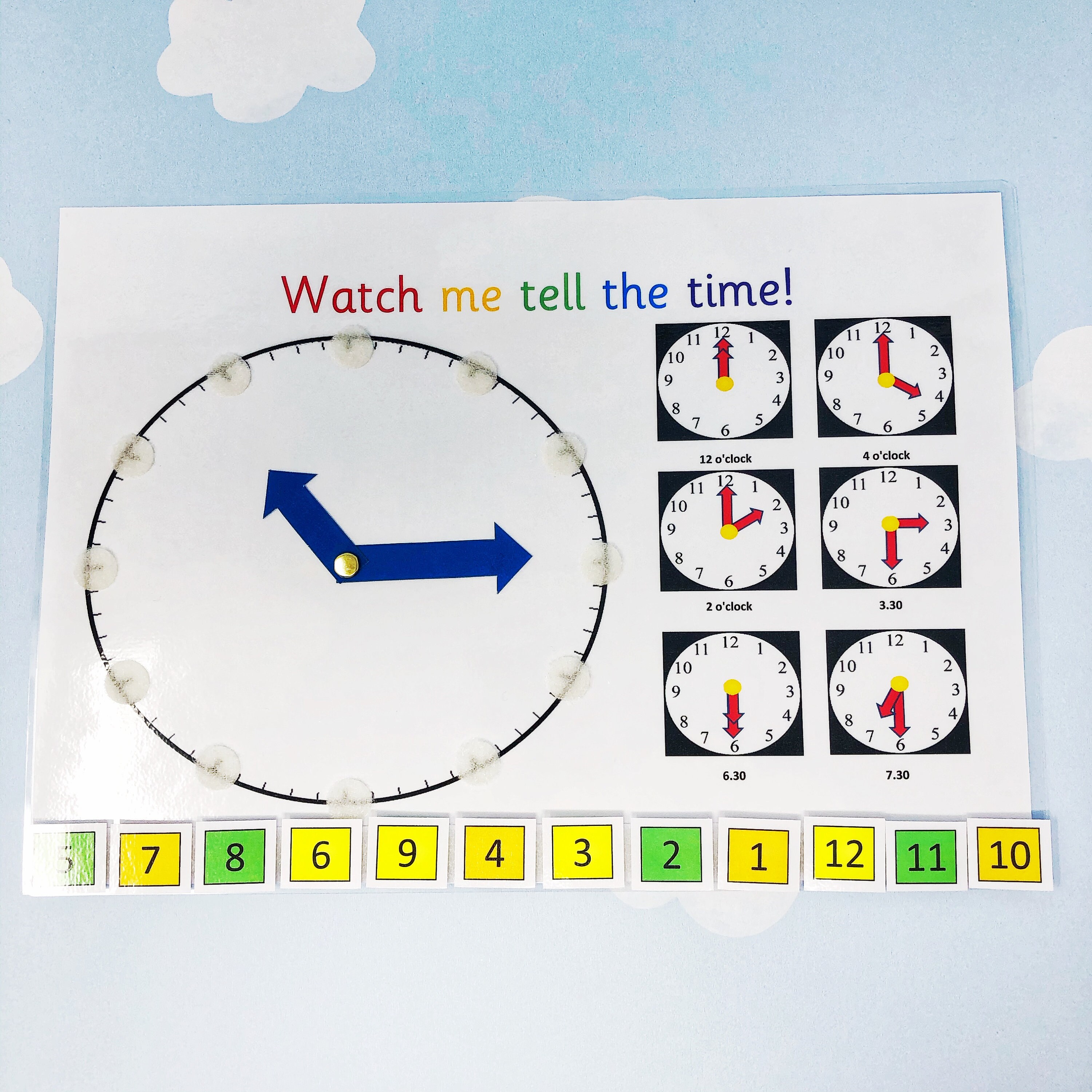 Telling the Time - Kids Clock - Starting School - Reception Learning ...