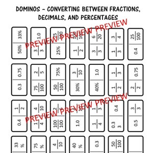 Printable Domino Maths Game. Multiplication and Converting Between ...