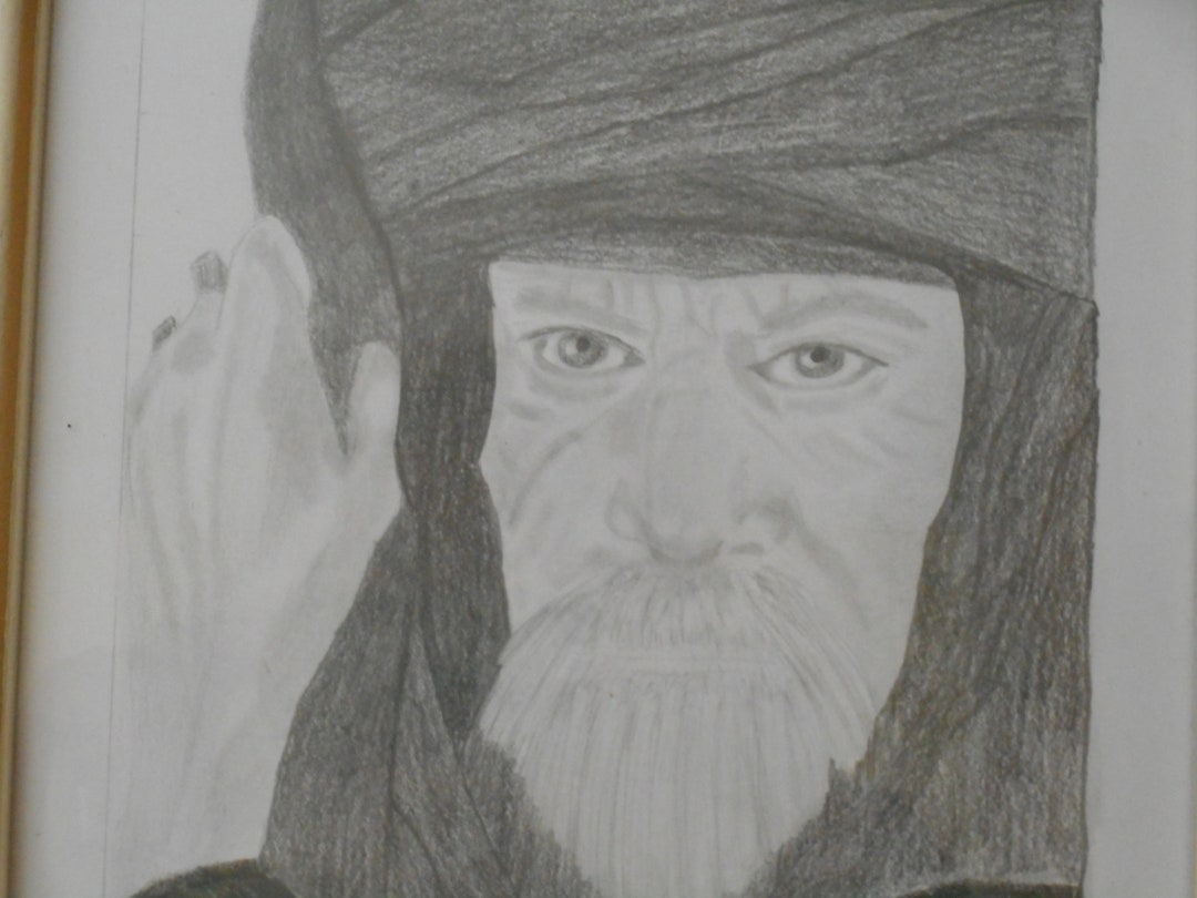 Picture, Pencil Sketch of Gladiator Trainer, Proximo, Stylish, Original ...