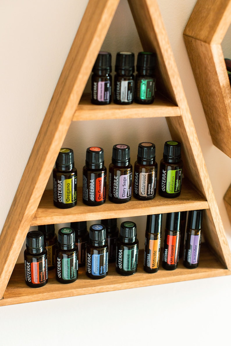 Essential Oil Shelf Essential Oil Storage Apothecary Wood - Etsy