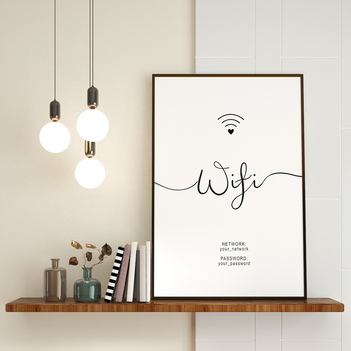 CUSTOM Wifi Poster - Printable Poster, Printable Wall Art, Downloadable ...
