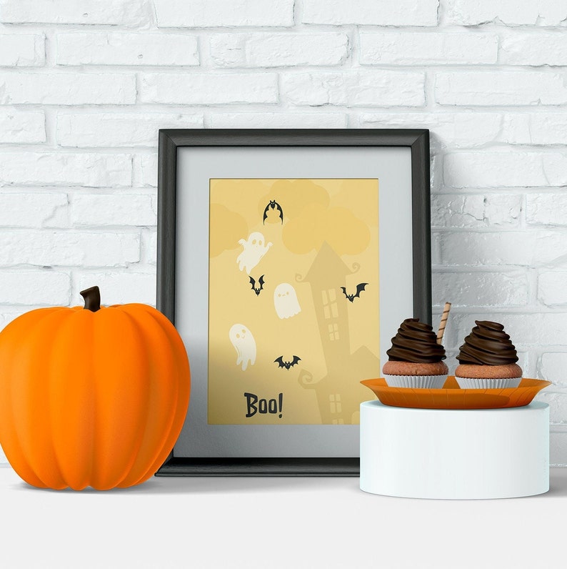 Boo! - Halloween, Printable Poster, Printable Wall Art, Downloadable ...