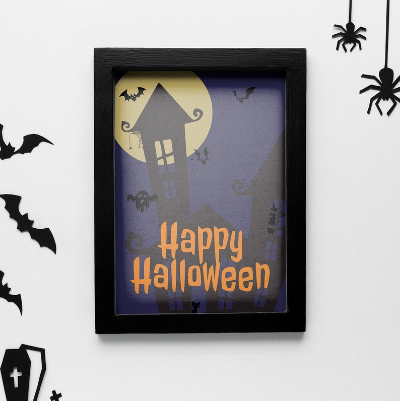 Happy Halloween - Printable Poster, Printable Wall Art, Downloadable ...