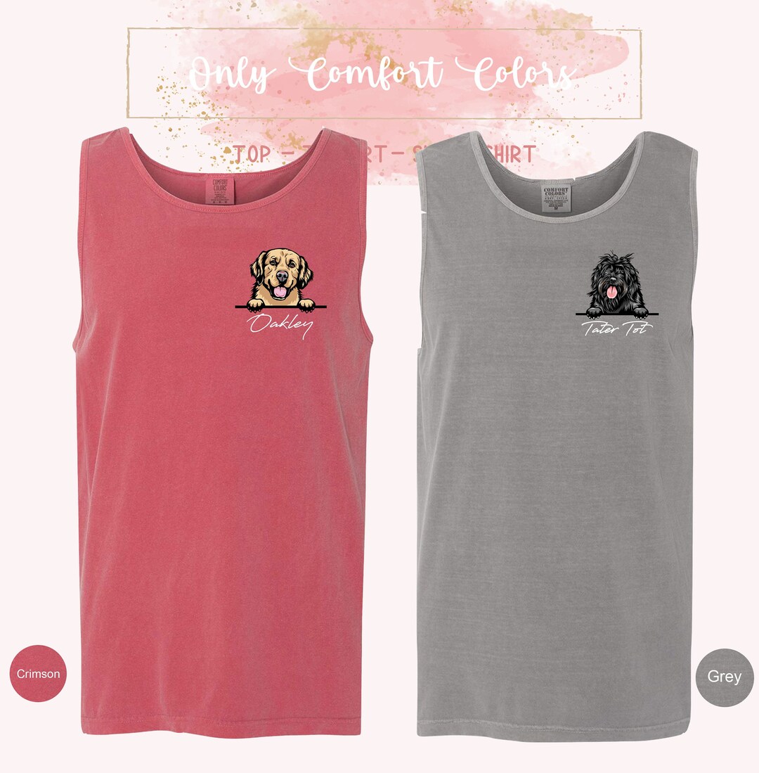 Custom Dog Tank Top, Comfort Colors Tank Top, Personalized Dog Tank ...