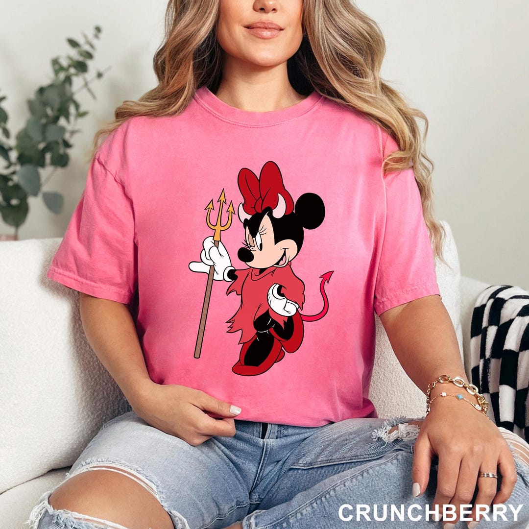 Minnie Devil Halloween Shirt, Comfort Colors Shirt, Halloween Disney ...